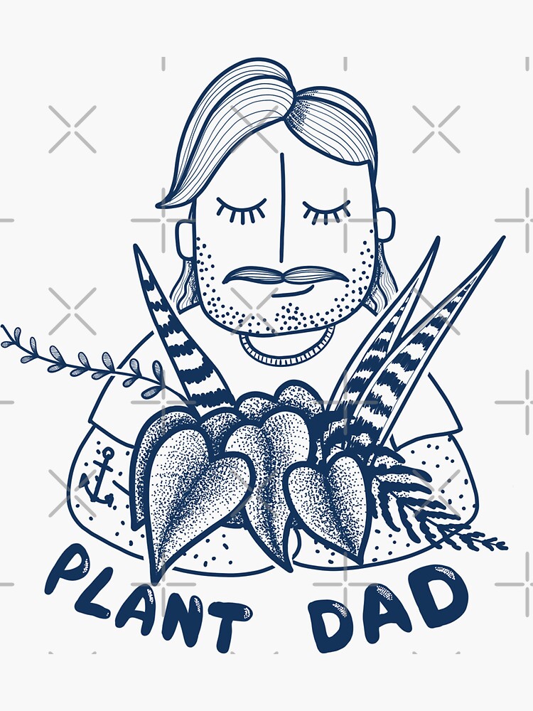"Plant dad" Sticker by piastrelli | Redbubble