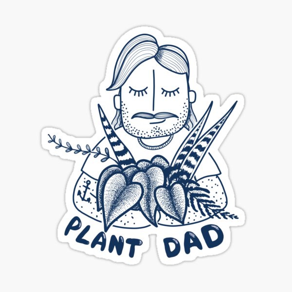 "Plant dad" Sticker by piastrelli | Redbubble