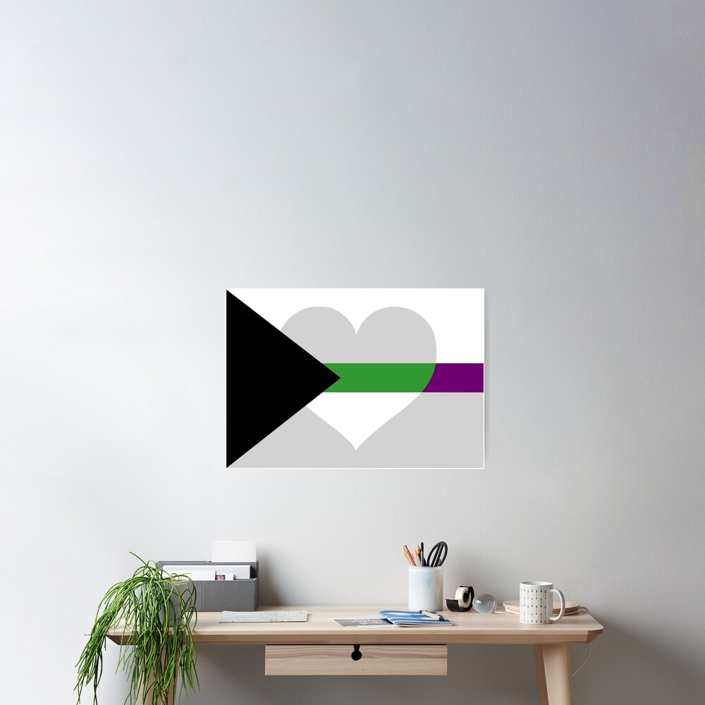 "Demisexual & Demiromantic Flag" Poster for Sale by MizuSky | Redbubble