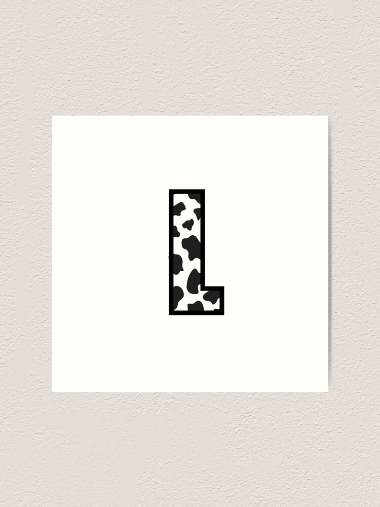 "Cow Print Letter L" Art Print for Sale by chloedecamargo | Redbubble