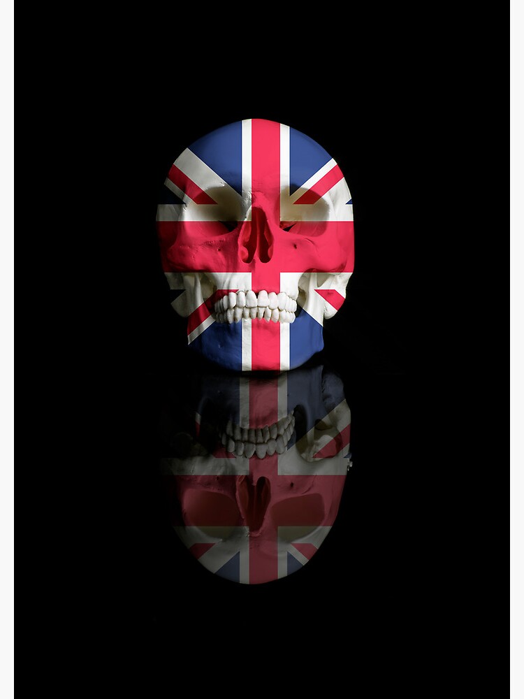 "UK Flag Union Jack Skull" Poster by KittyBitty1 | Redbubble