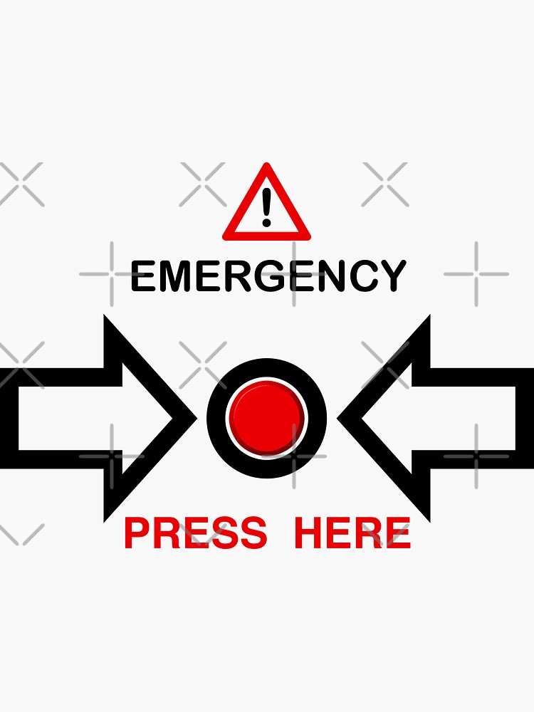 "PRESS HERE" Sticker for Sale by eq29 | Redbubble
