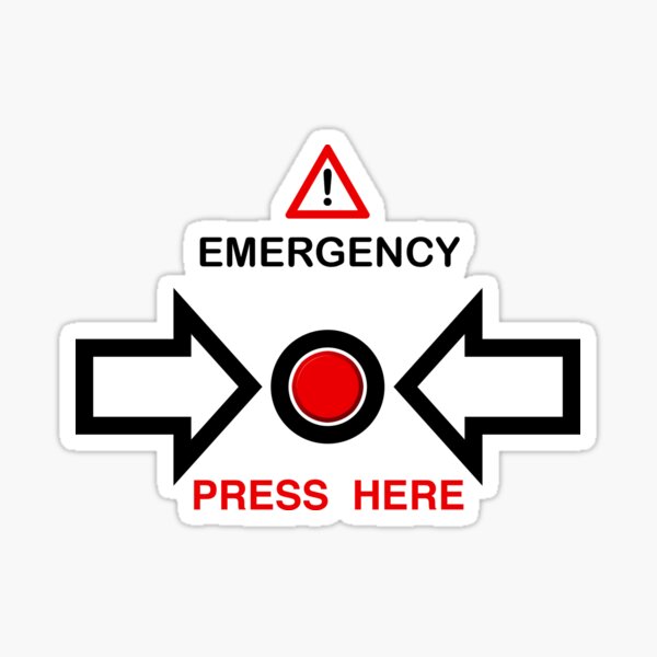 "PRESS HERE" Sticker for Sale by eq29 | Redbubble