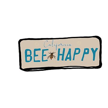 "Bee Happy " Sticker for Sale by itsrubii | Redbubble