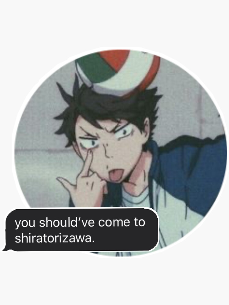 "Oikawa Haikyuu Sticker" Sticker for Sale by kittyarix | Redbubble