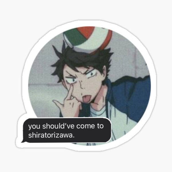 "Oikawa Haikyuu Sticker" Sticker for Sale by kittyarix | Redbubble