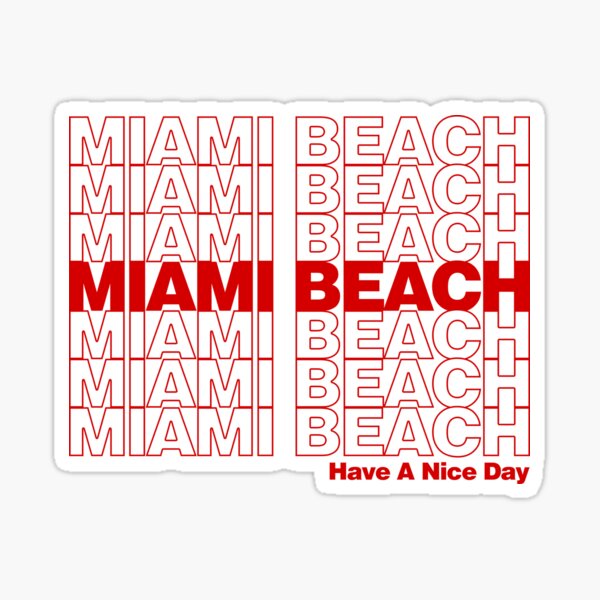 "Miami Beach" Sticker for Sale by designsheaven | Redbubble