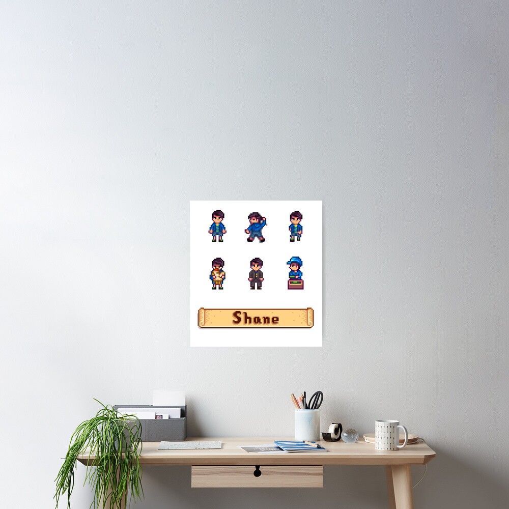 "Stardew Valley Sprites - Shane" Poster by kathdvd | Redbubble