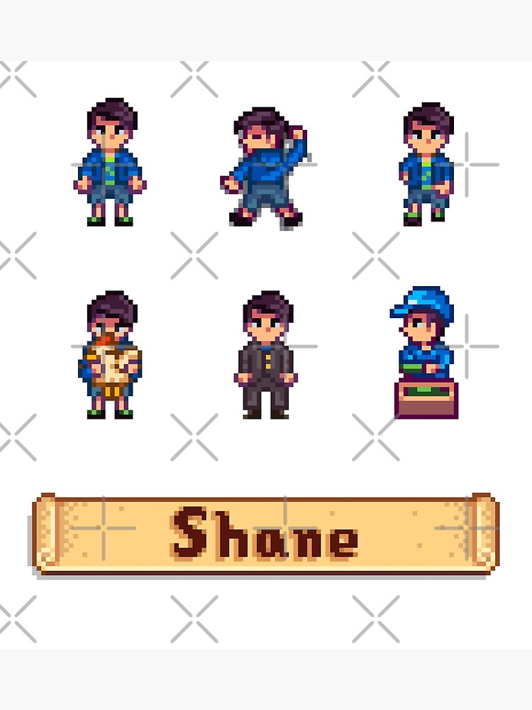 "Stardew Valley Sprites - Shane" Poster by kathdvd | Redbubble