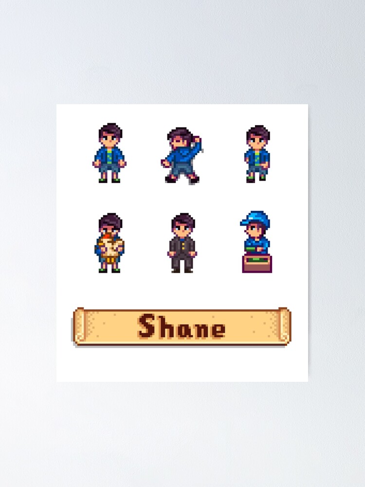 "Stardew Valley Sprites - Shane" Poster von kathdvd | Redbubble