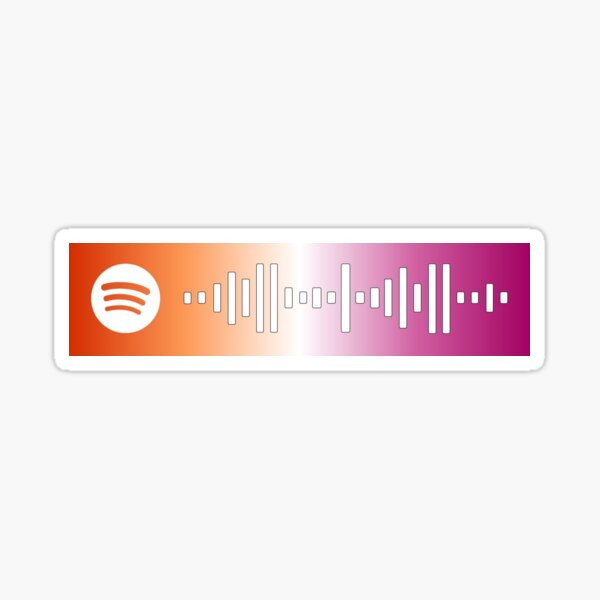 "Trivia 承: Love Spotify Code with Lesbian Flag Background (White Ver ...