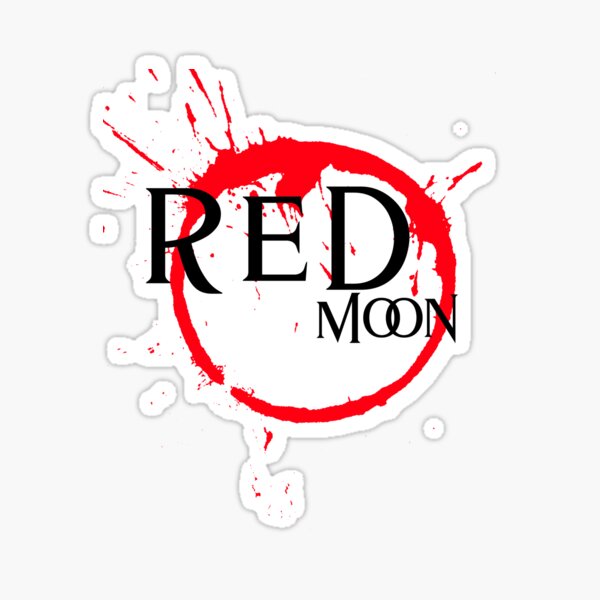 "Red Moon" Sticker for Sale by AUTOCO | Redbubble