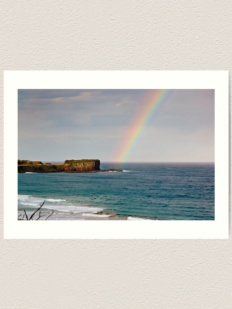 "Rainbow over Bombo Headland" Art Print for Sale by dilshara | Redbubble