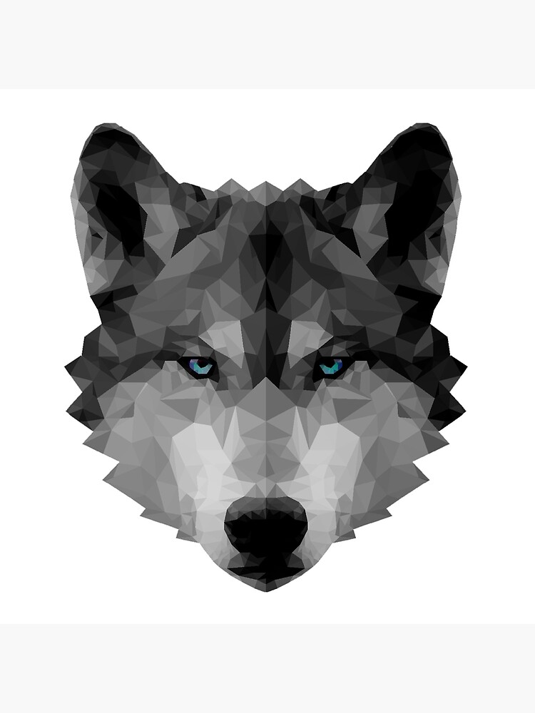 "Polygon Wolf" Art Print by BigFluffyFozzie | Redbubble