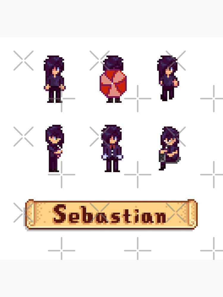 "Stardew Valley Sprites - Sebastian" Art Board Print for Sale by ...