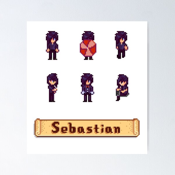 "Stardew Valley Sprites - Sebastian" Poster for Sale by kathdvd | Redbubble