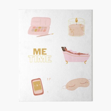 "Me Time Self Care Sticker Pack" Art Board Print by BloompodDesigns ...