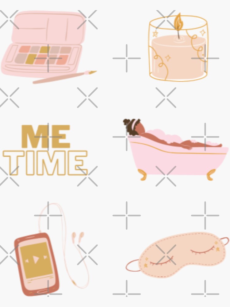 "Me Time Self Care Sticker Pack" Sticker for Sale by BloompodDesigns ...