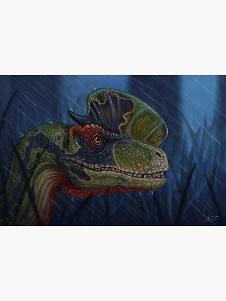 "Dilophosaurus " Sticker for Sale by Balint-Benke | Redbubble