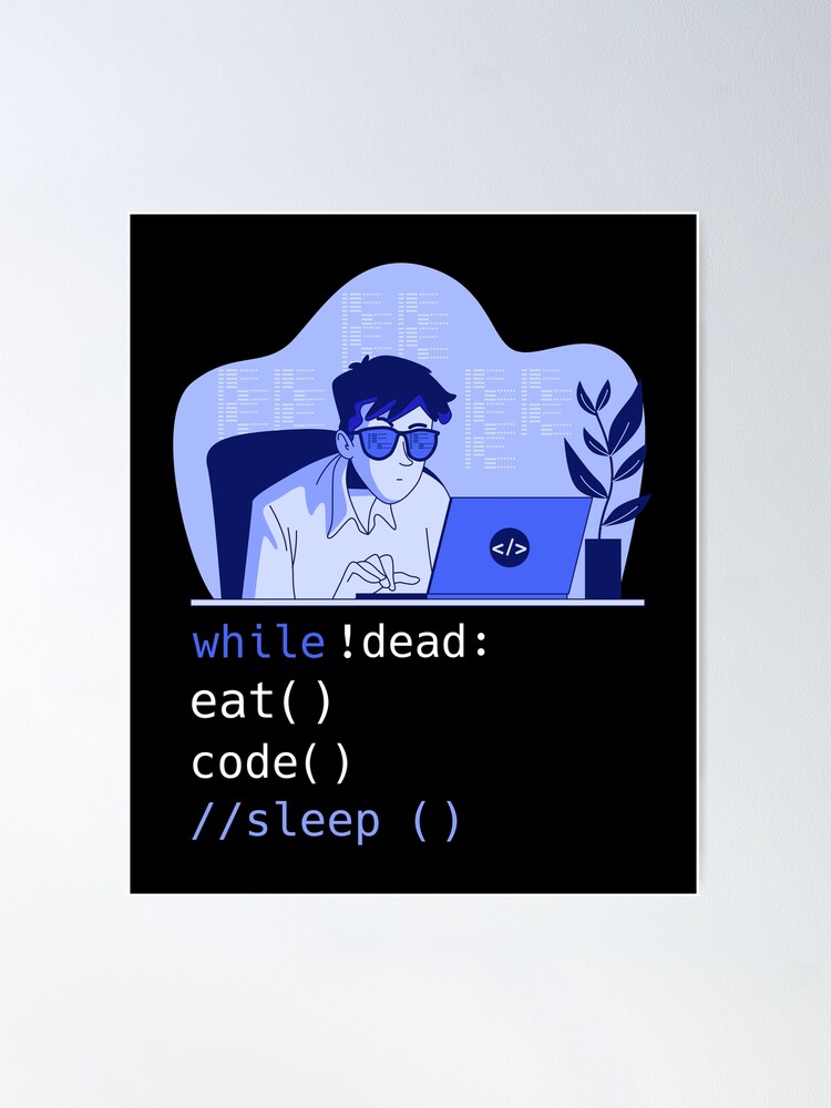 "Eat Sleep Code Computer Science Programming design graphic" Poster for ...