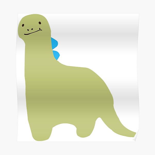 Póster «Dino verde de dibujos animados lindo» de ethandhanji | Redbubble
