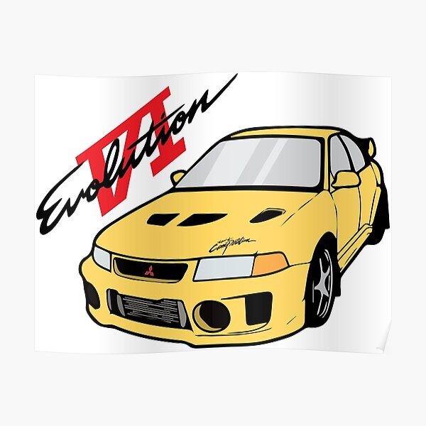 "Mitsubishi Lancer Evolution VI" Poster by iiLivinia | Redbubble