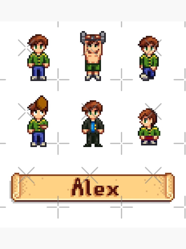 "Stardew Valley Sprites - Alex" Poster for Sale by kathdvd | Redbubble