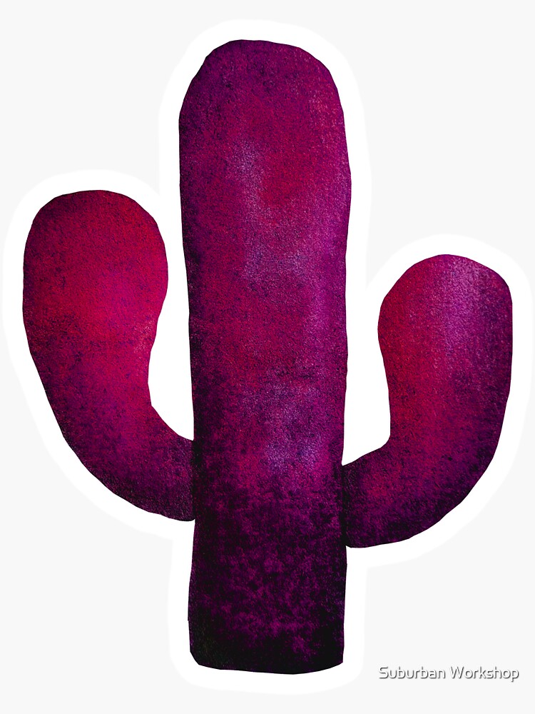 "Pink Watercolour Cactus " Sticker for Sale by SWorkshop | Redbubble