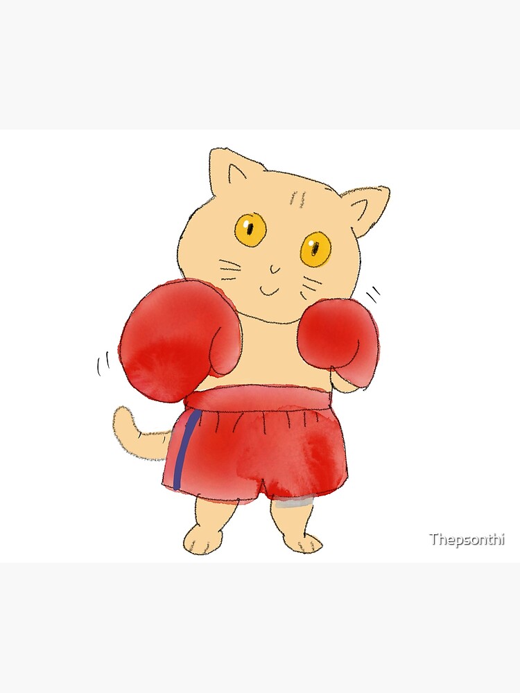 Póster «Dibujos animados de gato de boxeo.» de Thepsonthi | Redbubble