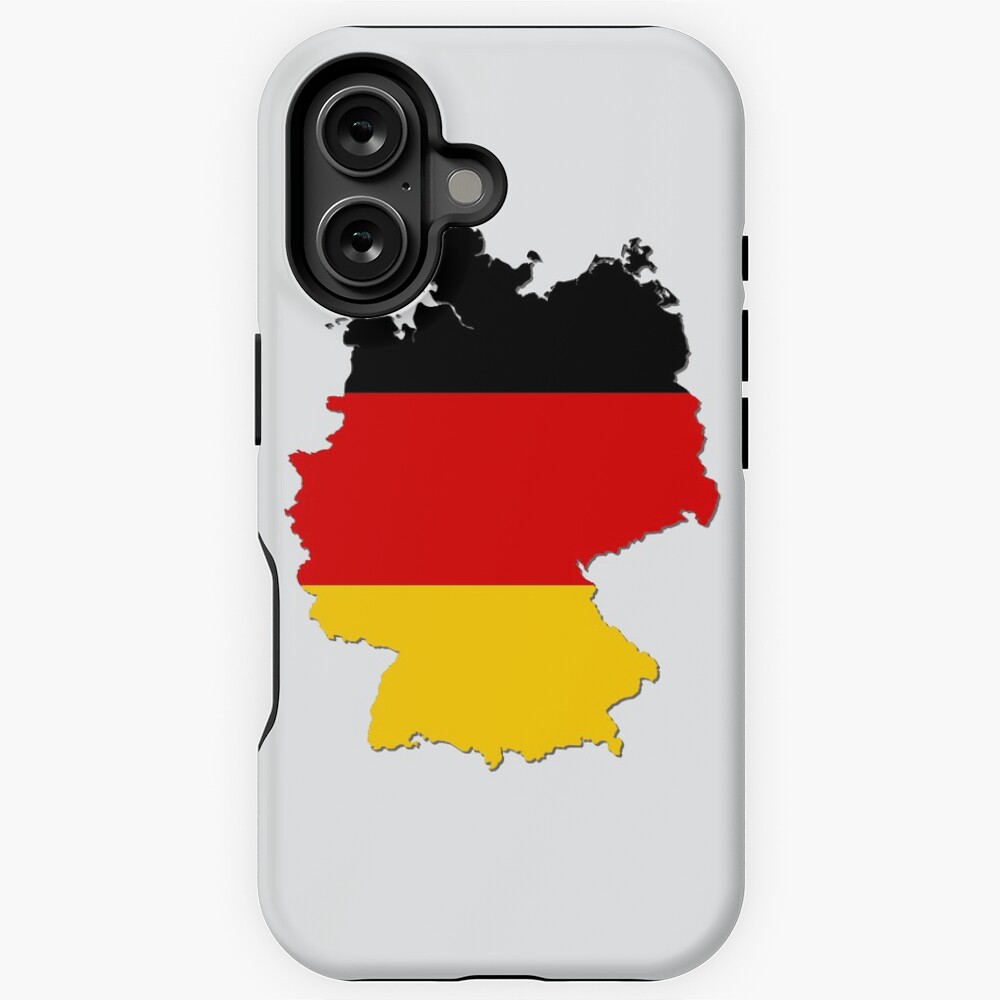 "Flag Map of Germany, German Deutschland Country Map Outline with ...