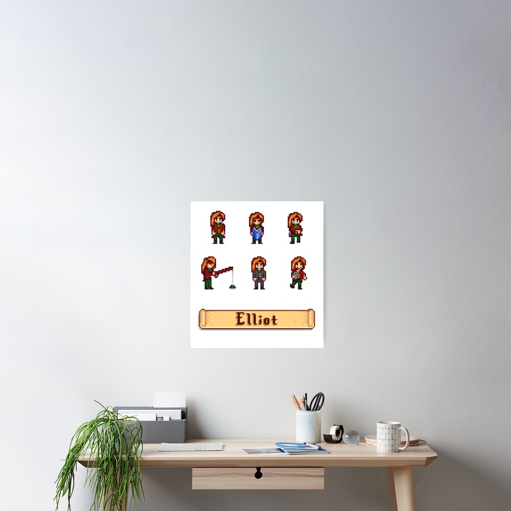 "Stardew Valley Sprites - Elliot" Poster for Sale by kathdvd | Redbubble
