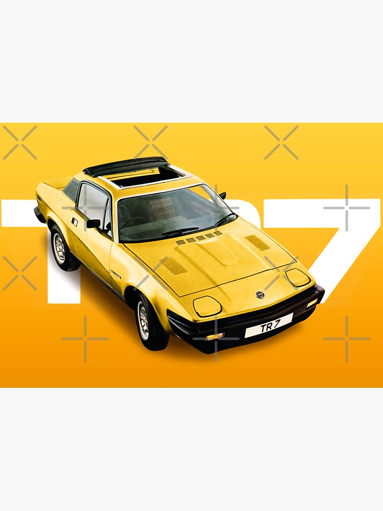 "Triumph TR7 Inca Yellow Greetings Card" Sticker for Sale by ...