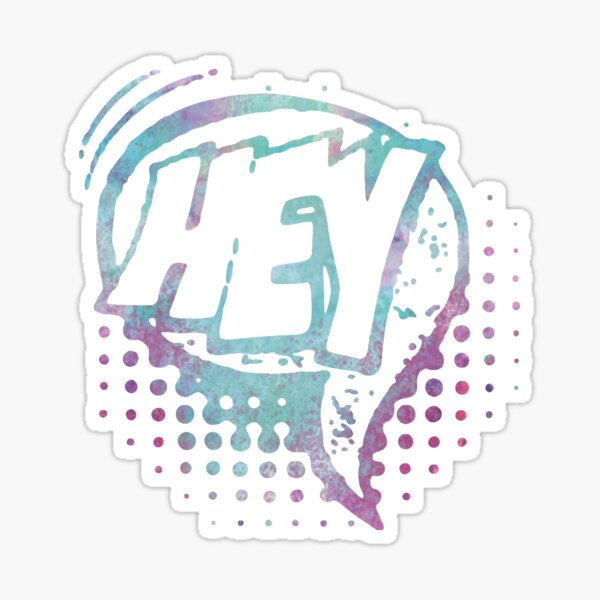 "Speech bubble HEY" Sticker for Sale by Seehas-Design | Redbubble