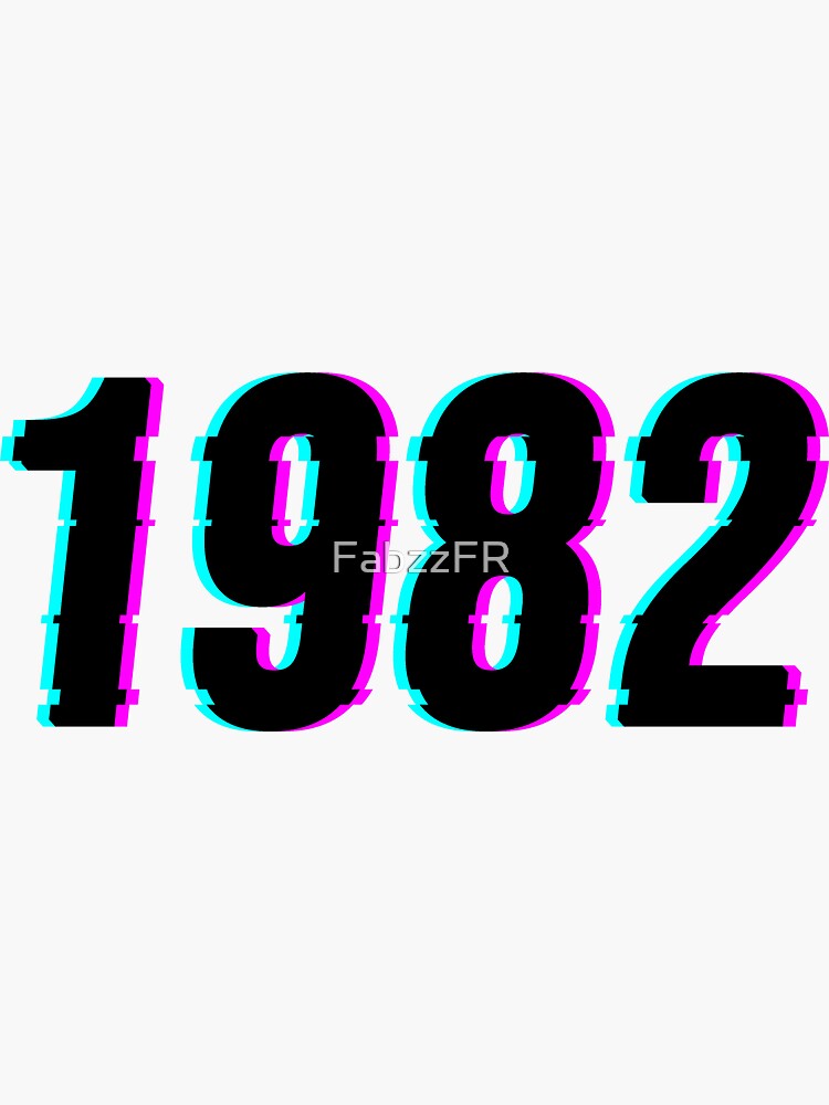 "Year 1982" Sticker by FabzzFR | Redbubble