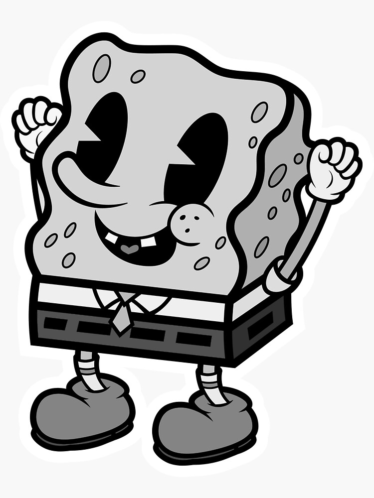 "Vintage Spongebob " Sticker for Sale by BreadWithDog | Redbubble