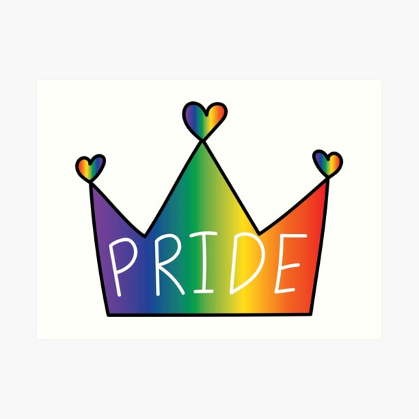 "Pride crown with black outline" Art Print for Sale by AudreySky ...