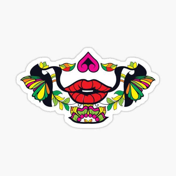 "Calavera Mexicana" Sticker by tpixx | Redbubble