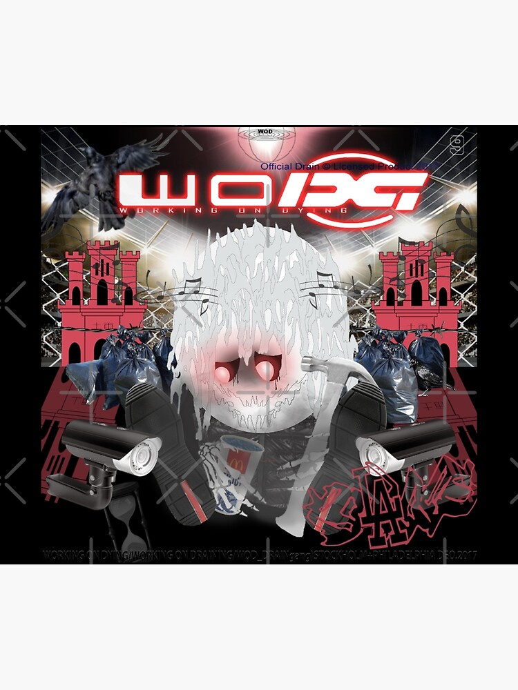 "Bladee Drain Gang Working on Dying WODG merch" Art Print by 3stars9 ...