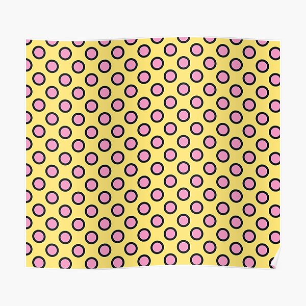 "yellow Pinky Polka Dots" Poster by fafashop | Redbubble