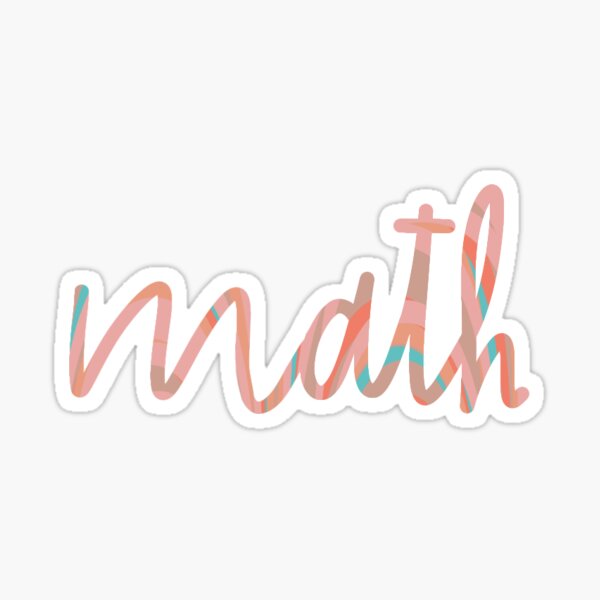 "Math subject label " Sticker for Sale by vscoo-stickerss | Redbubble