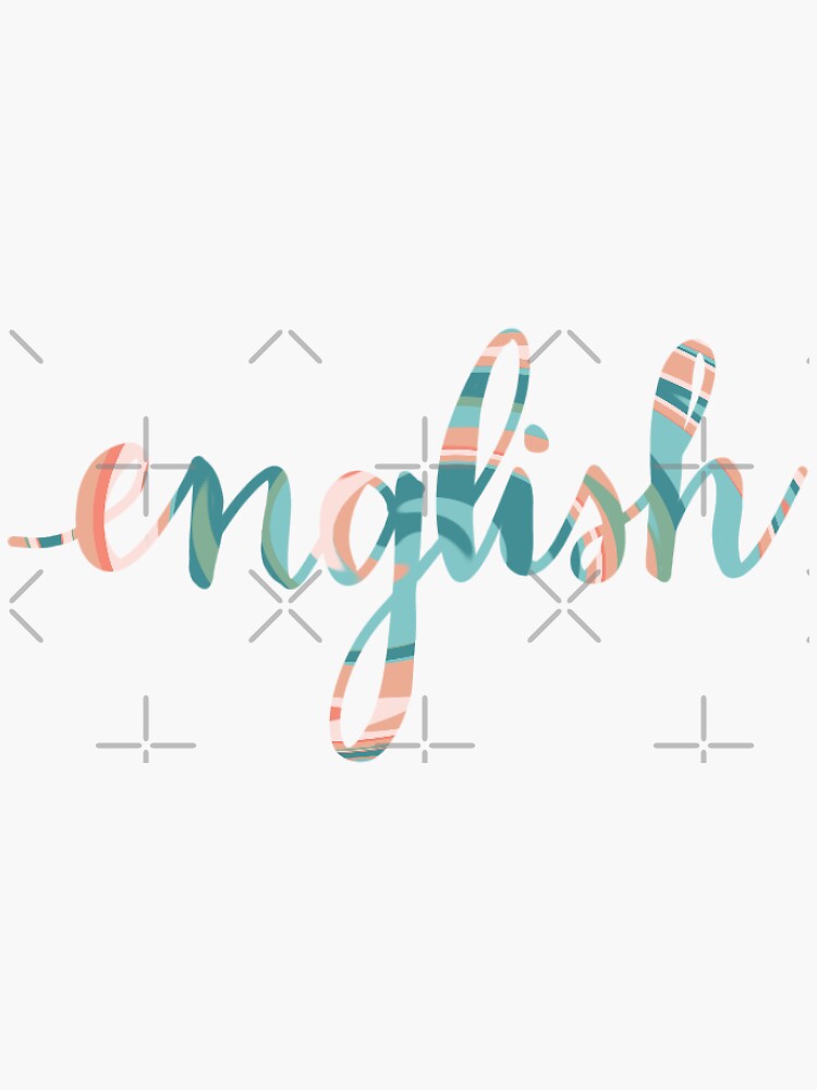 "English subject label " Sticker by vscoo-stickerss | Redbubble