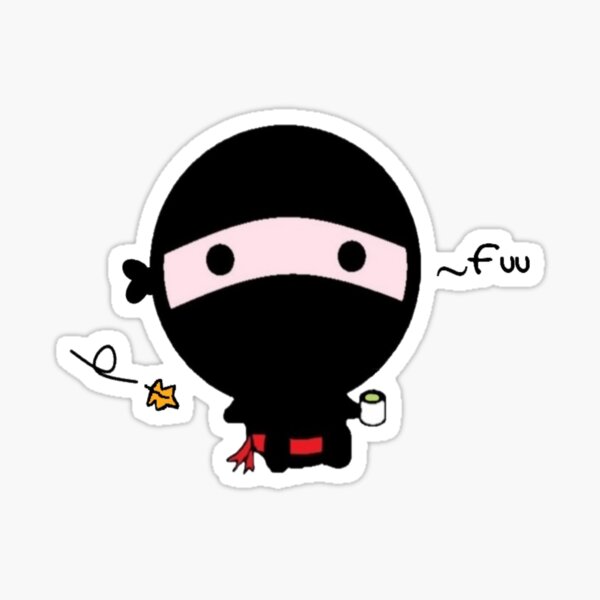 "Thirsty Ninja Drinking Green Tea Design" Sticker for Sale by DTEH ...
