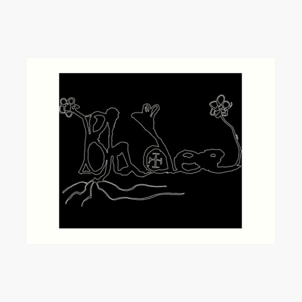 "Bladee Drain Gang Undergone text logo merch" Art Print for Sale by ...