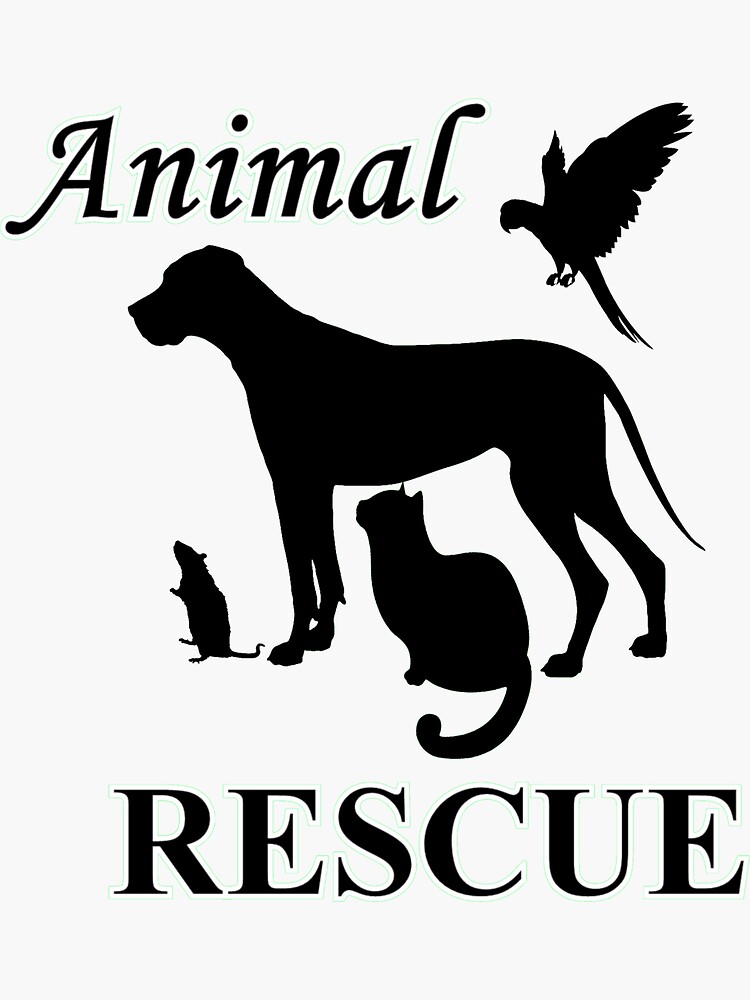 "animal rescue logo" Sticker for Sale by ea2610 | Redbubble