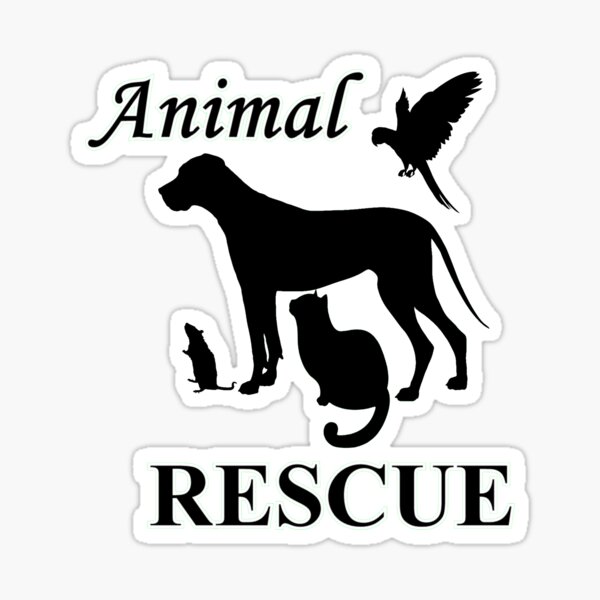 "animal rescue logo" Sticker for Sale by ea2610 | Redbubble