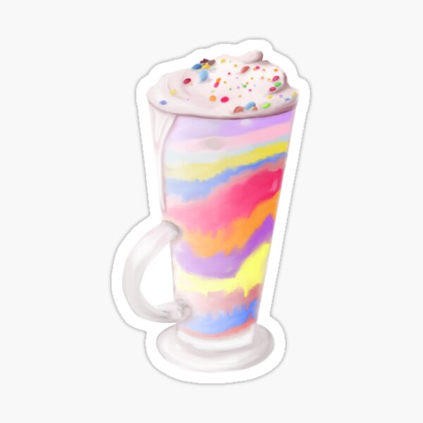 "Colourful milkshake" Sticker for Sale by ClareSummer | Redbubble