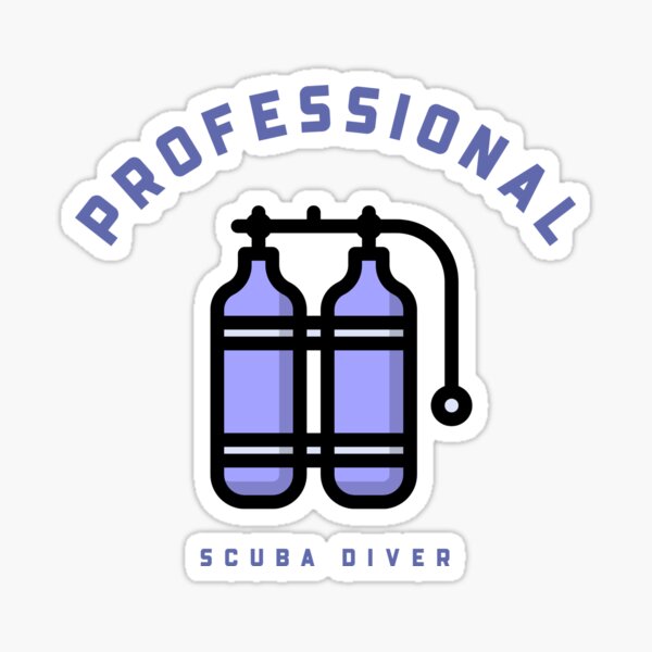 "Scuba Diving Professional Scuba Diver" Sticker for Sale by benarik ...