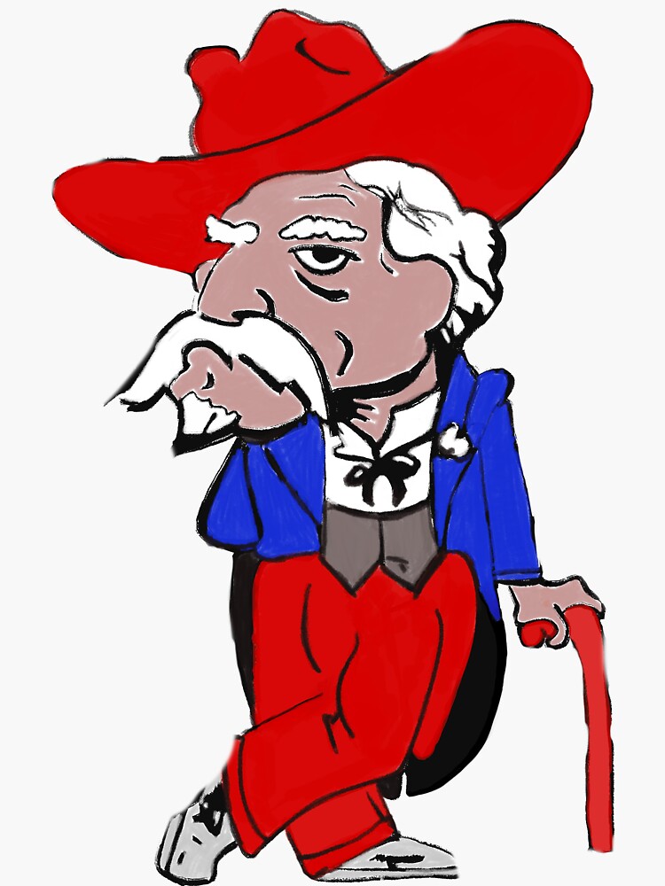 "Col. Reb" Sticker for Sale by MamesMessyArt | Redbubble