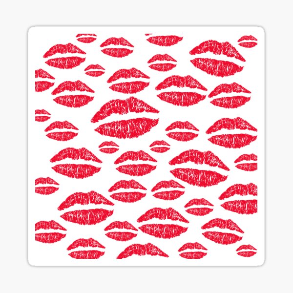 Sexy Red Lips Sticker For Sale By Poptopia Redbubble