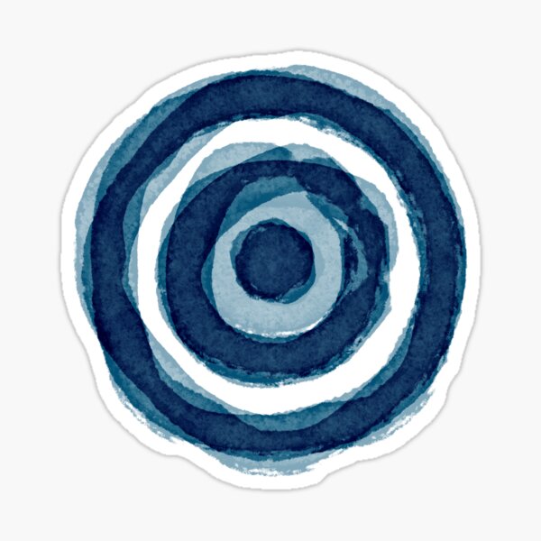 "Blue target minimalistic modern contemporary art" Sticker by zipo-art ...